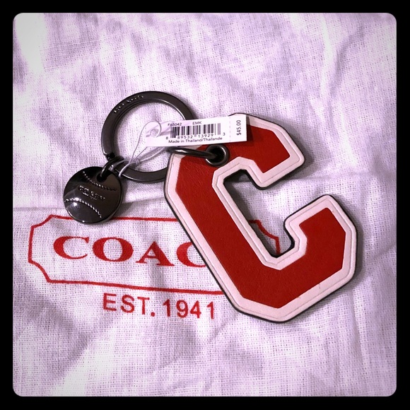 Coach | Accessories | Coach Varsity C Keychainbag Charm Nwt | Poshmark